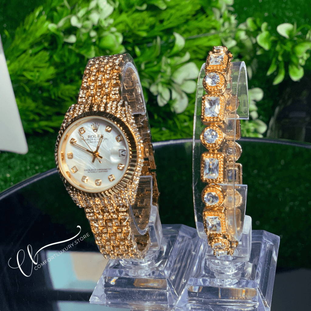 Exclusive Iced Wrist Watch Sets For Women – Comfort Luxury Store